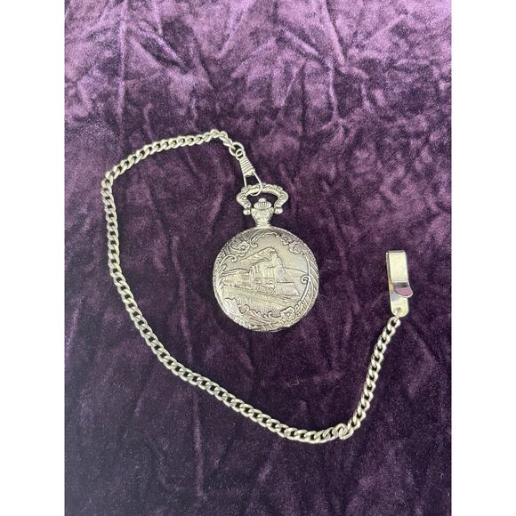 Milan | Accessories | Milan Quartz Locomotive Train Pocket Watch Silver ...